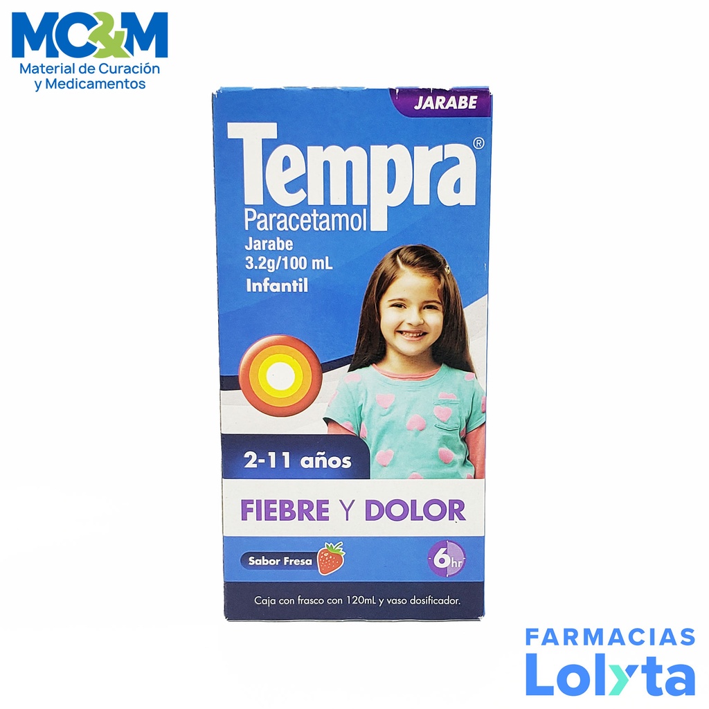TEMPRA INFANTIL SUSPENSION 3.2 G/100 ML C/120 ML PARACETAMOL LAB ...